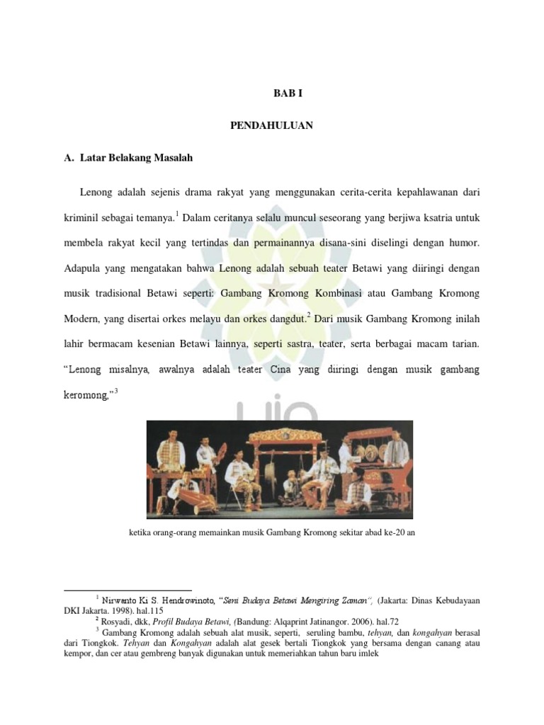 Perkembangan Lenong Betawi 1950-1980 | PDF | Politik | Seni