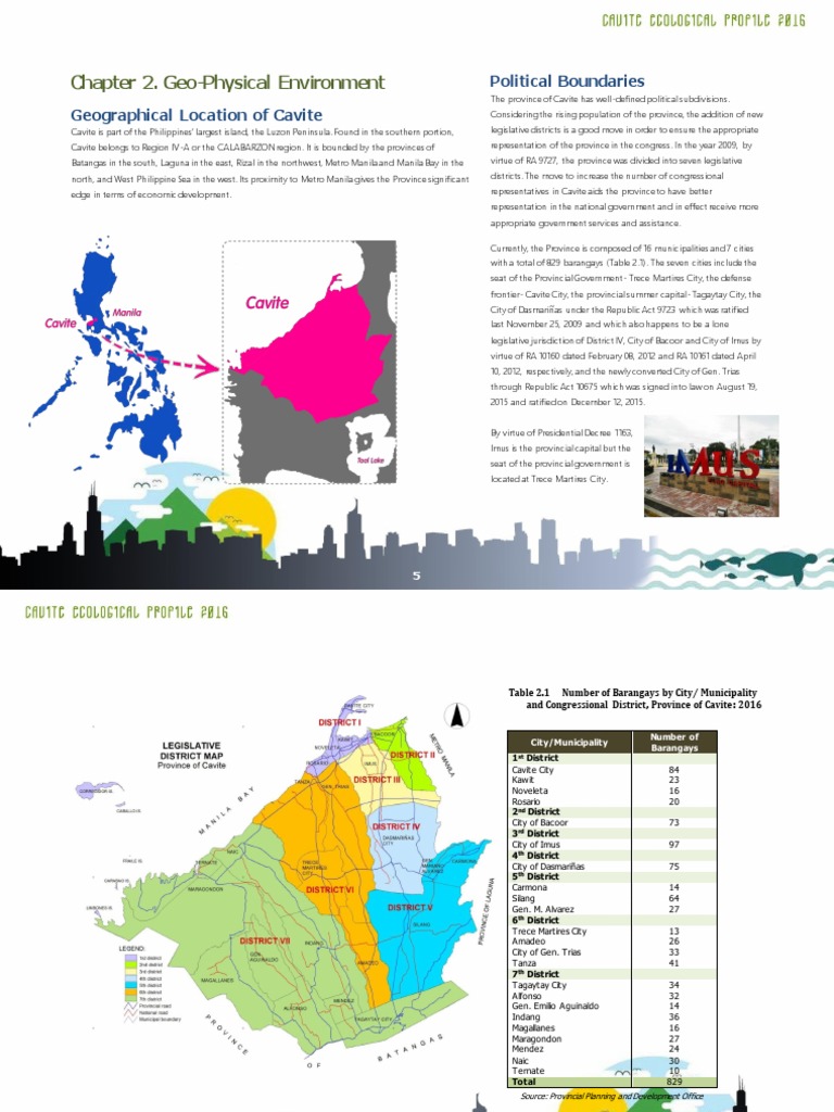 Chapter 2. Geo-Physical Environment: Geographical Location of Cavite ...