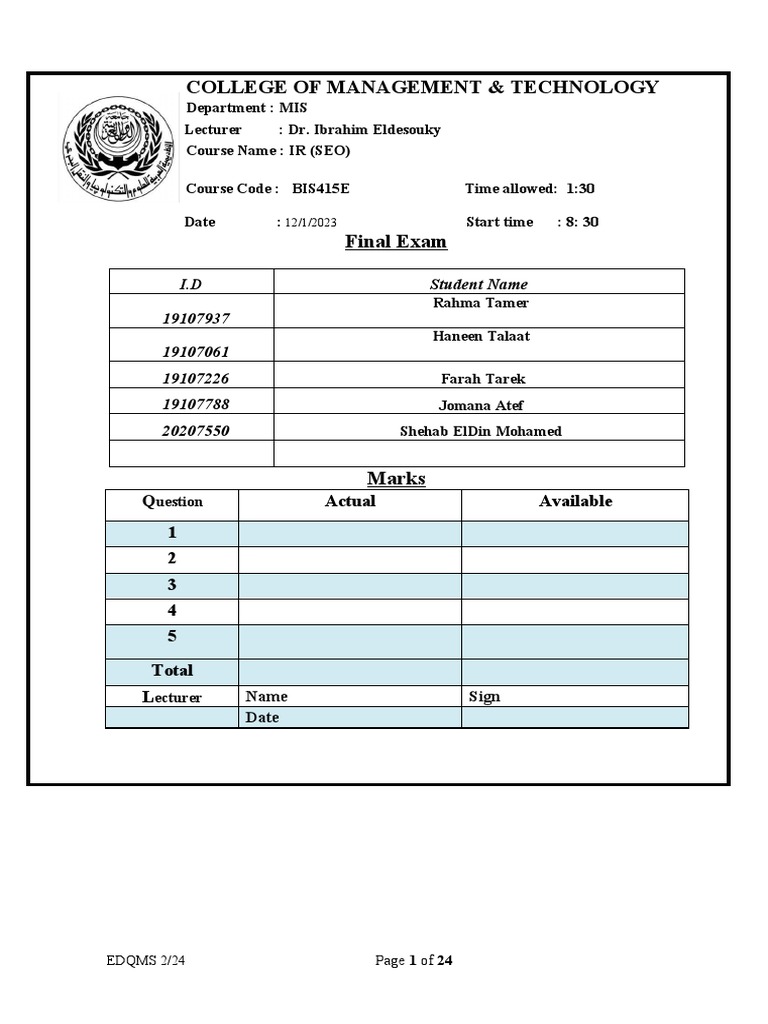 IR Paper Information | PDF | Statistical Classification | Cognition