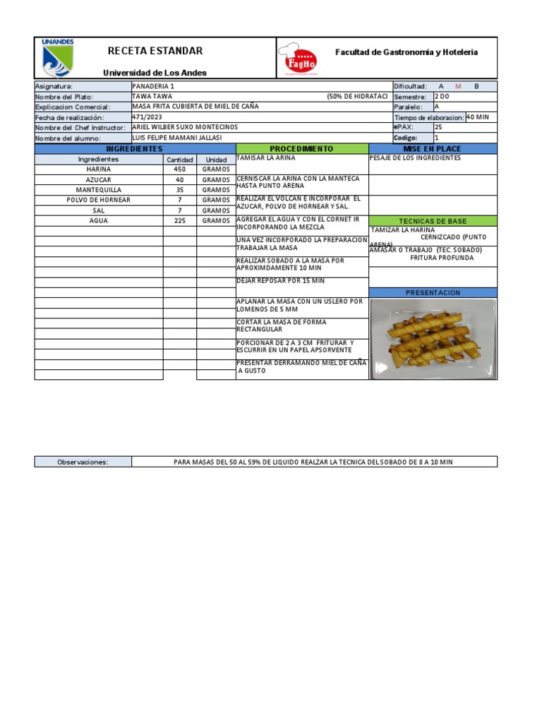 FORMATO DE RECETA ESTANDAR (1) (Recuperado Automáticamente) | PDF ...