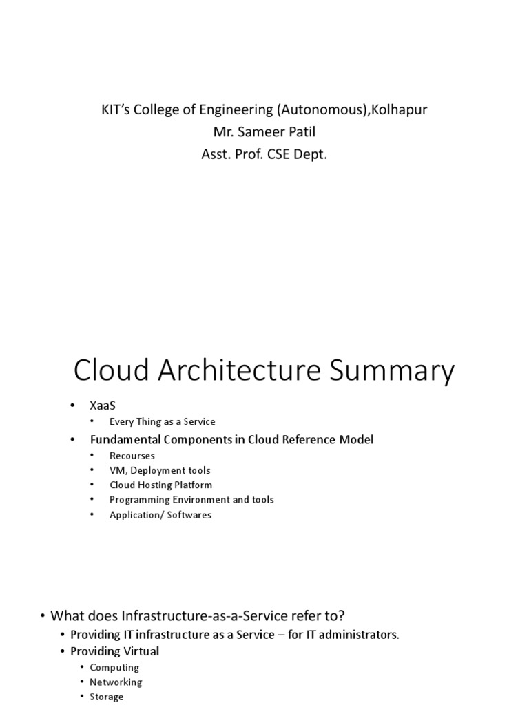 An Overview of Cloud Architecture Components, Services, Deployment Models, and Business Benefits ...