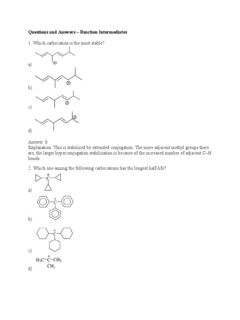 Reaction Intermediate | PDF | Chemical Reactions | Ion