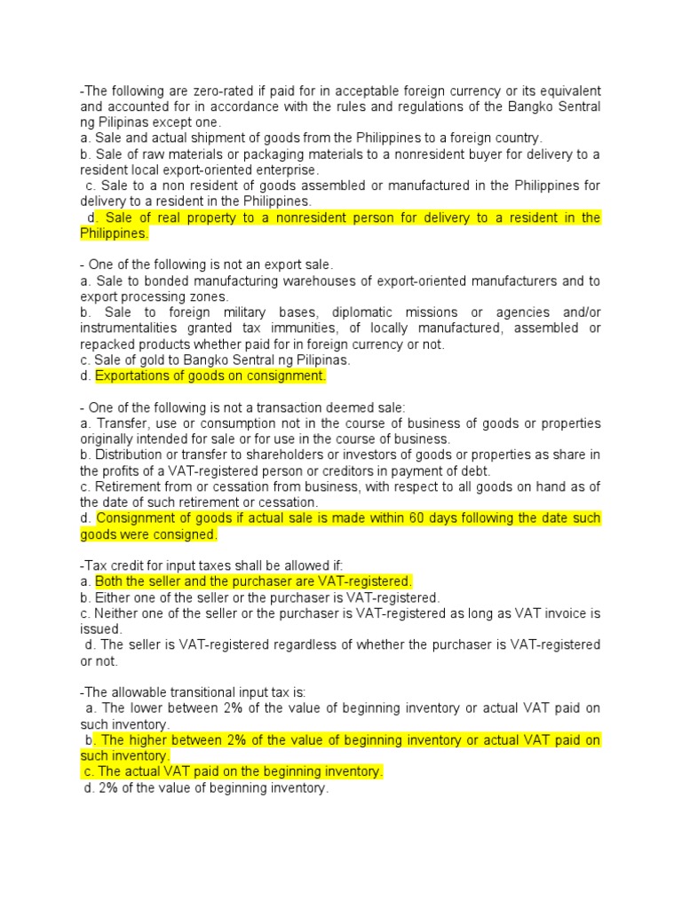 VAT Regulations and Tax Exemptions Guide | PDF | Value Added Tax | Taxes