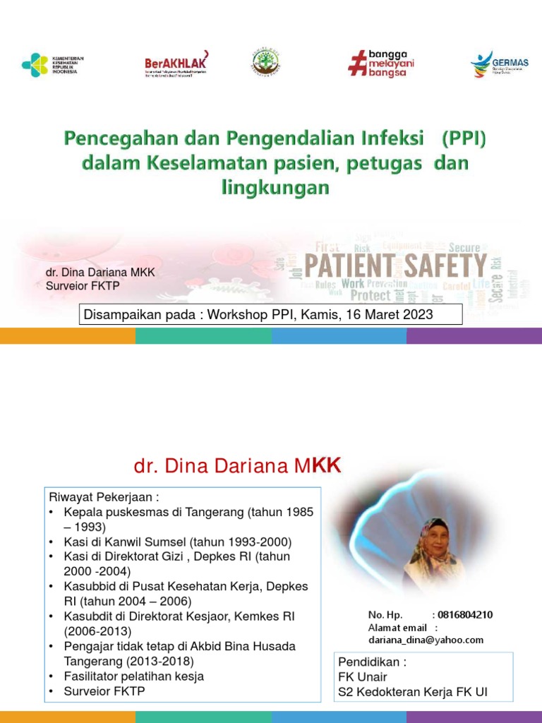 Ppi Dalam Keselamatan Pasien, Petugas Dan Lingkungan - KMKP | PDF