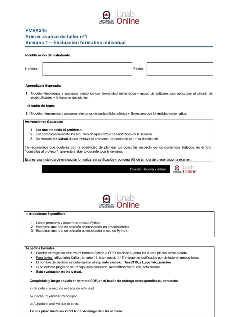 Evaluación Formativa: Modelado Probabilidades | PDF | Evaluación | Python (lenguaje de programación)