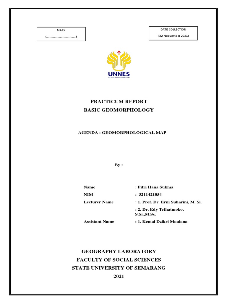 Fitri Hana Sukma - GEOMORPHOLOGICAL MAP | PDF | Geomorphology | Erosion