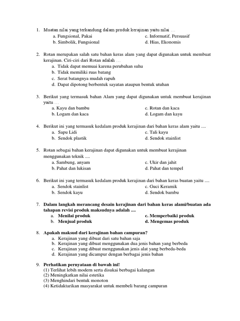 Kumpulan Soal Pts - SCRB | PDF