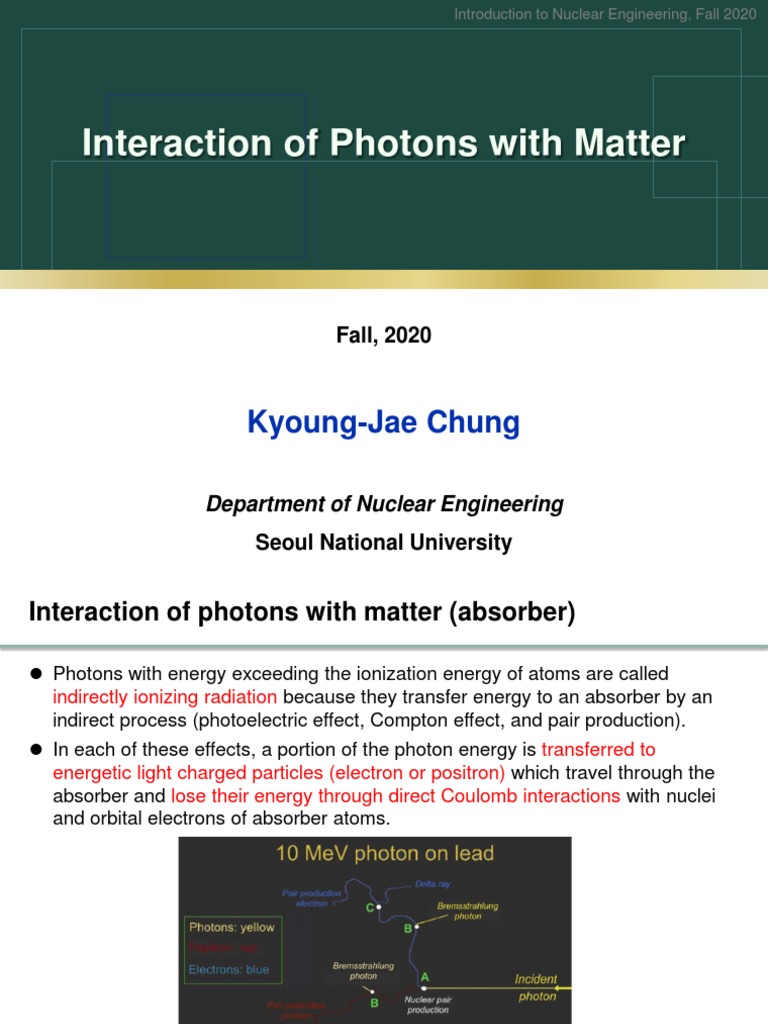 Interaction of Photons With Matter: Kyoung-Jae Chung | Download Free ...