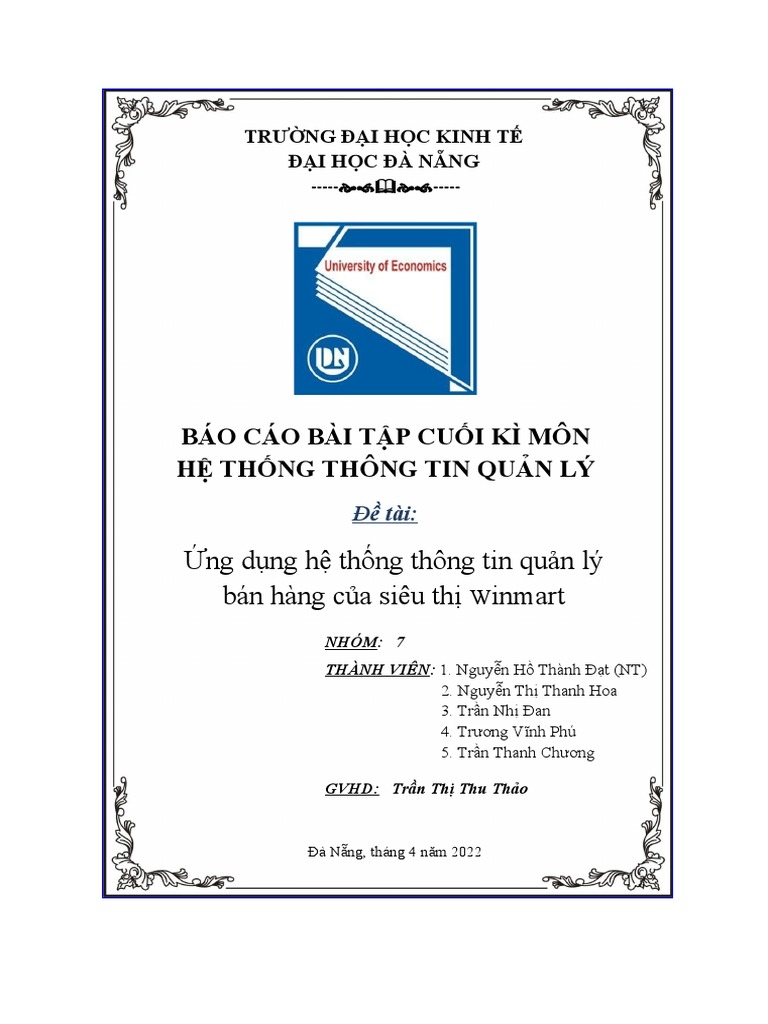 BT Nhóm HTTTQL 1 | PDF