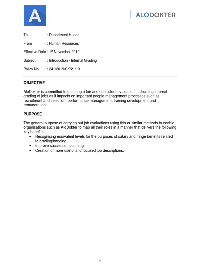 To: Department Heads From: Human Resources Effective Date: 1 November ...