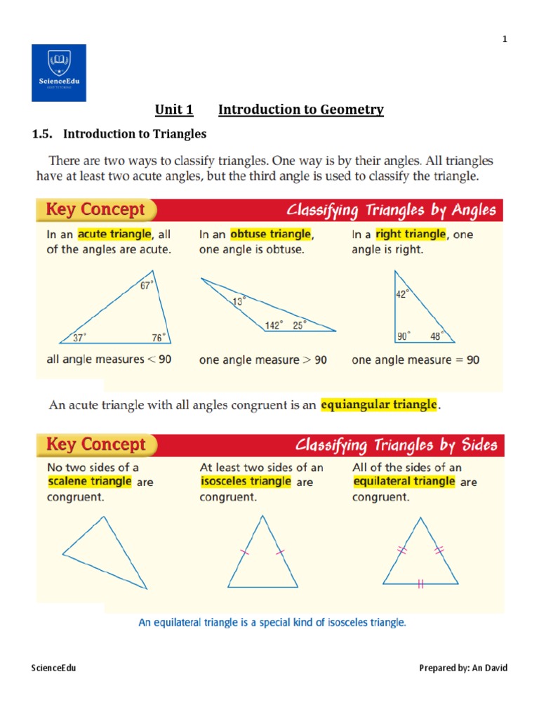 1.5. Introduction To Triangles | PDF