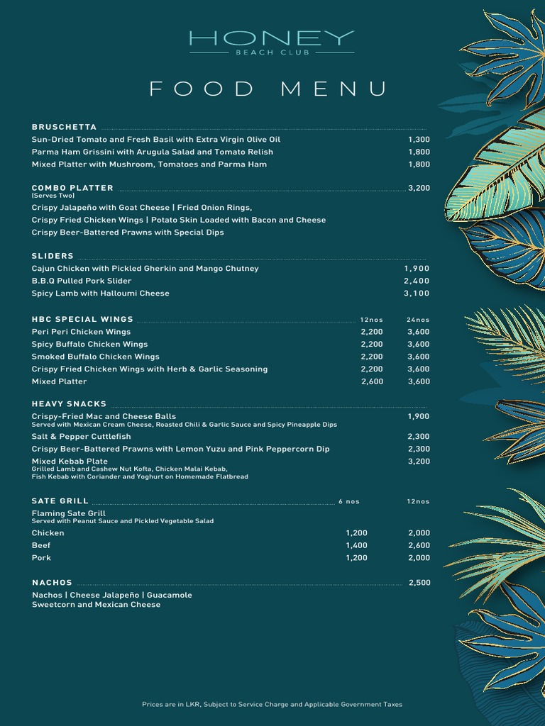 Food Menu HBC | Download Free PDF | Kebab | Asian Cuisine