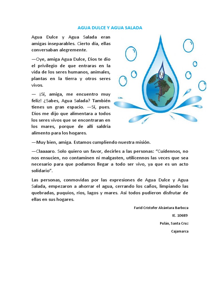 Agua Dulce y Salada: Amigas Esenciales | PDF