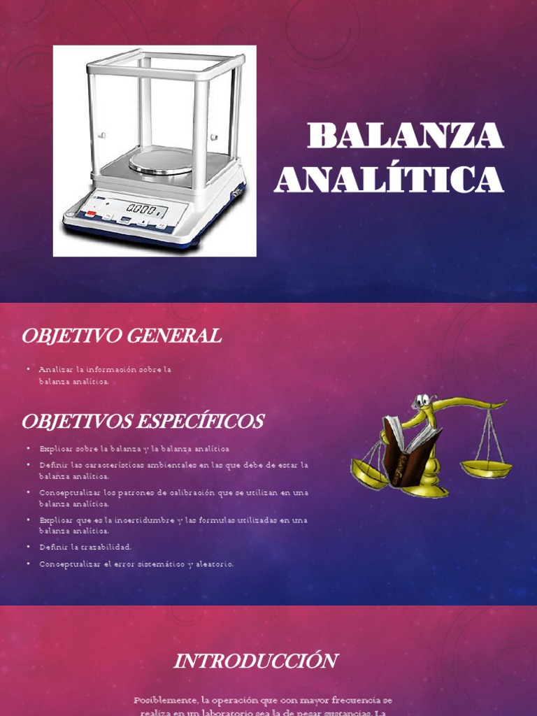 Características de la Balanza Analítica | PDF | Balanza | Medición