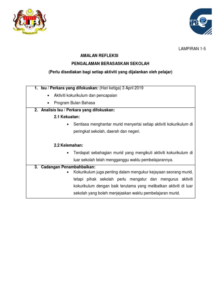 Amalan Refleksi | PDF