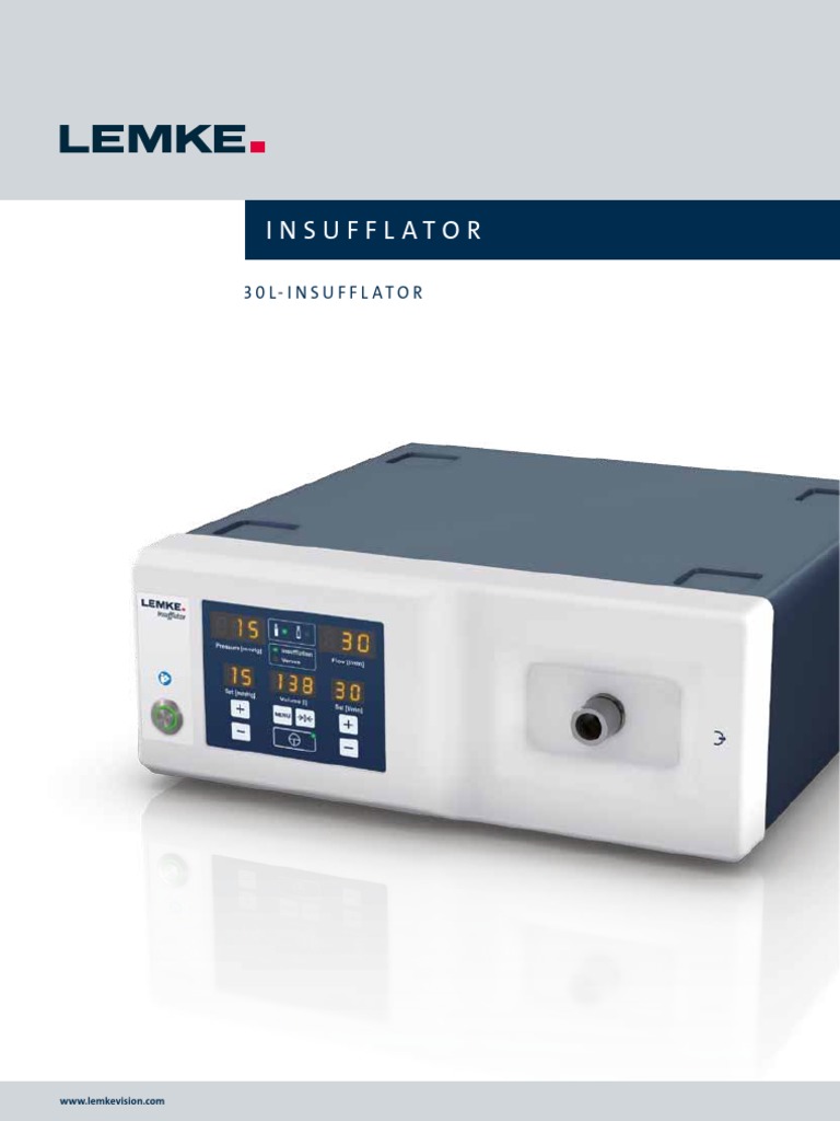 Lemke, 30L Insufflator, Insufflator | PDF | Equipment | Manufactured Goods