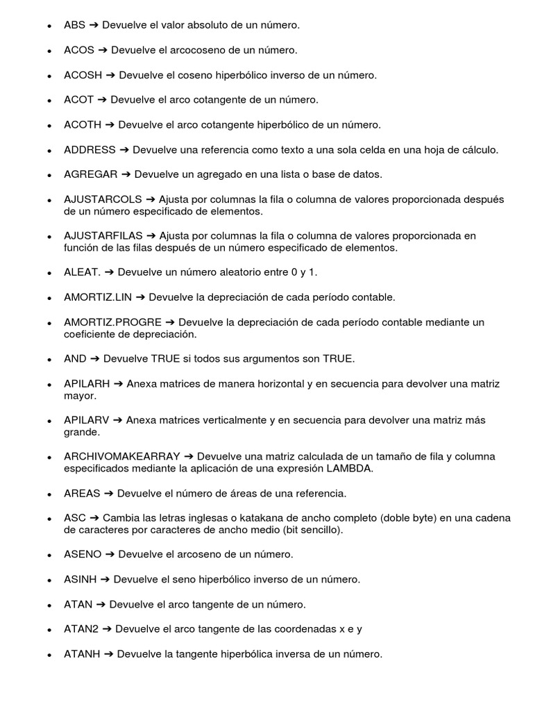 Funciones Integradas de Excel | PDF | Matriz (Matemáticas) | Desviación Estándar