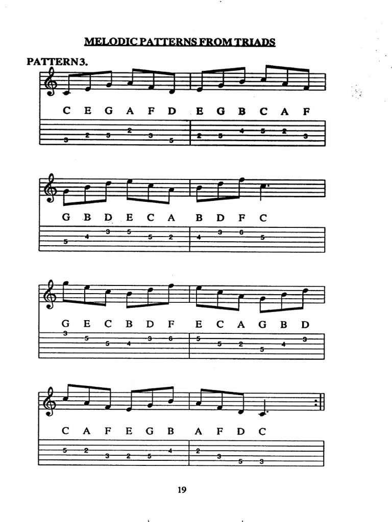 Melodic Patterns From Triads - Pattern 3 | PDF