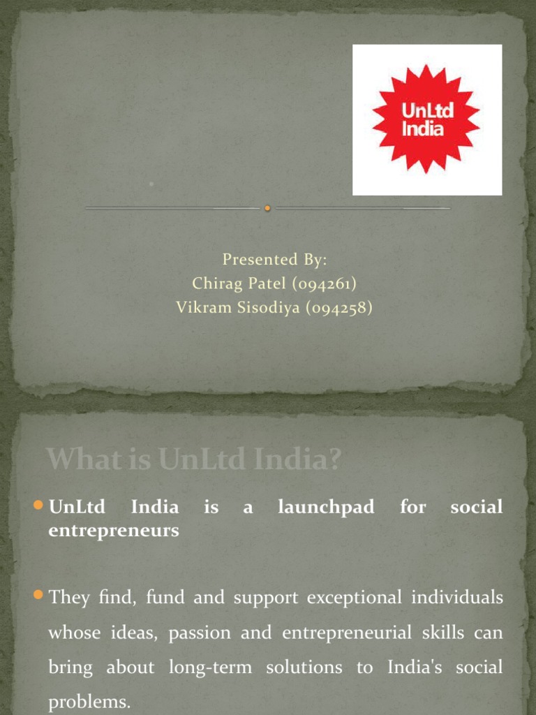 Unlimited India | PDF | Entrepreneurship | Social Entrepreneurship
