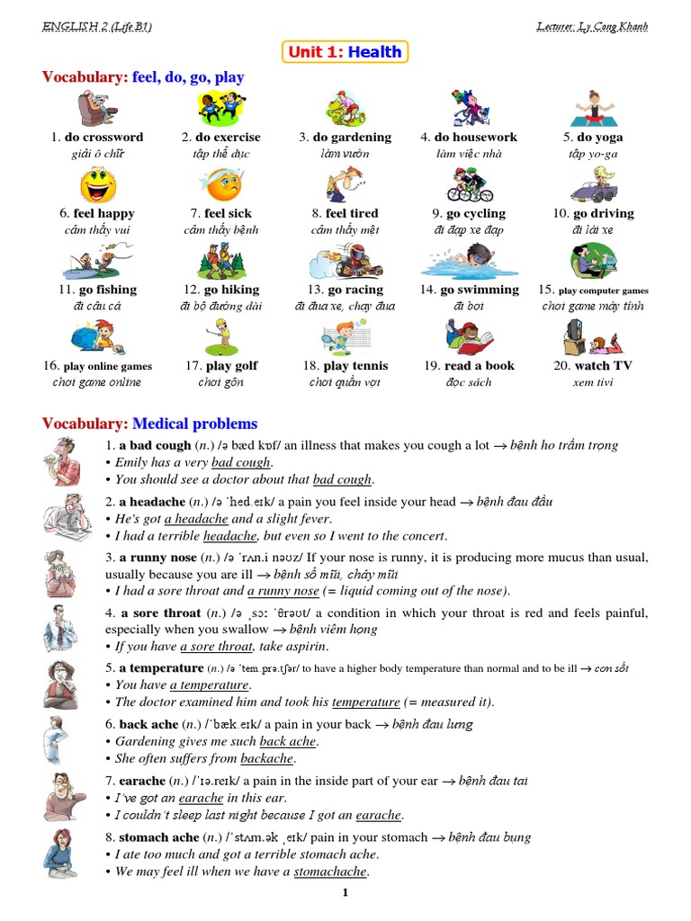 ENGLISH 2 (LIFE B1) - Full Vocab Grammar Exercises (No Answers) | PDF