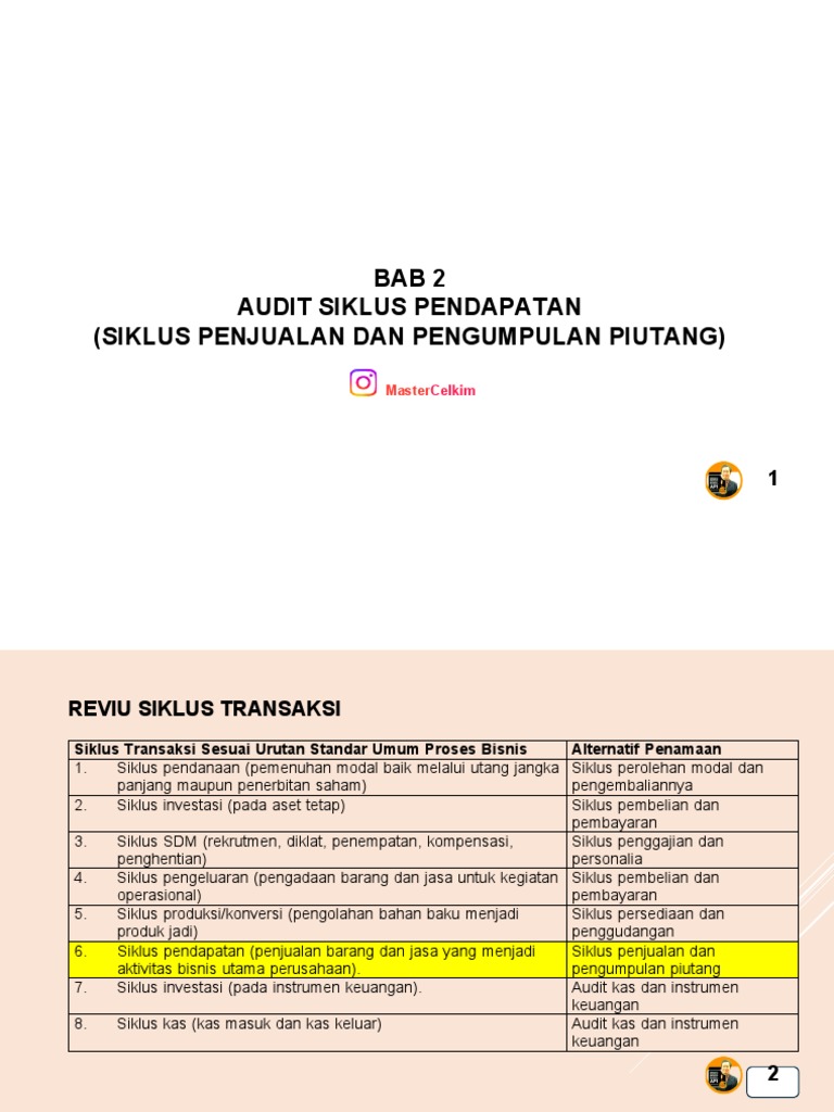 Bab 2 Audit Siklus Pendapatan #2 | PDF