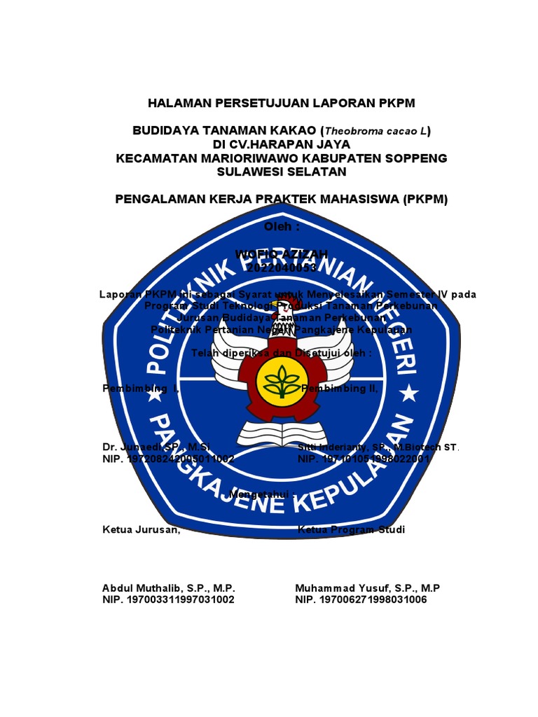 Halaman Persetujuan Laporan PKPM Wofiq Azizah 02 | PDF