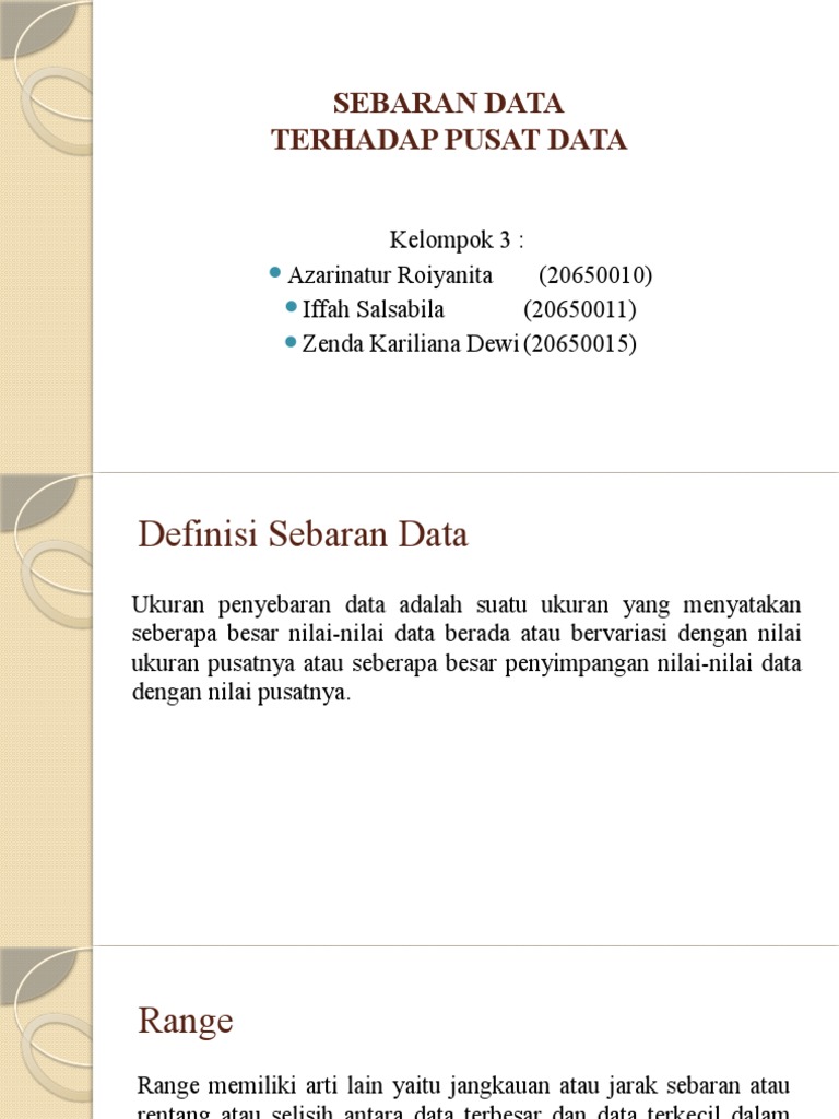 Kel. 3 Sebaran Data (Statistik Pend) | PDF