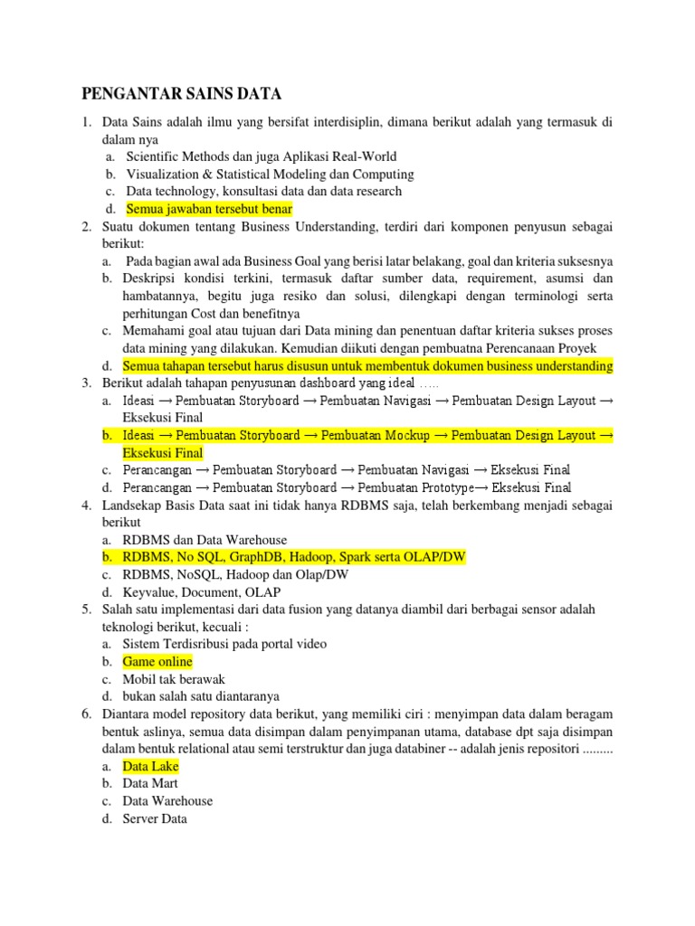 Pengantar Sains Data | PDF