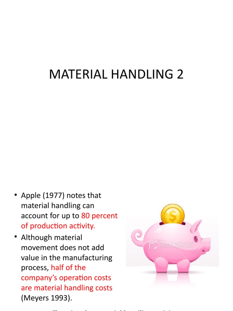 M7 Material Handling 2 | PDF | Logistics | Production And Manufacturing
