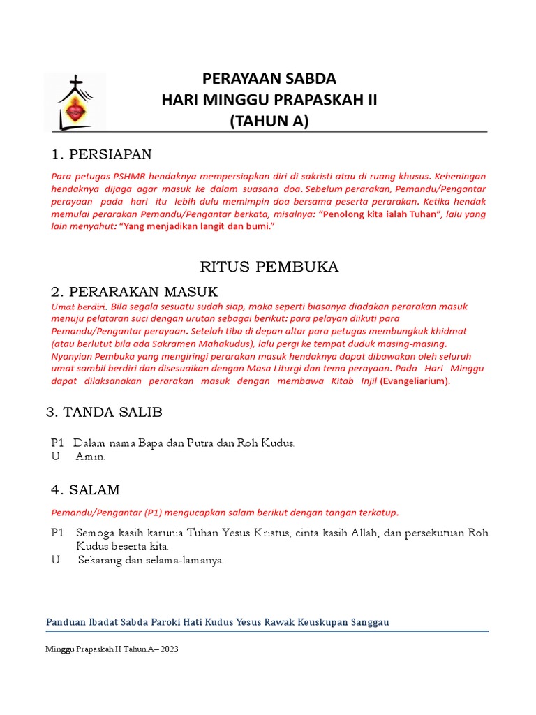 Tata Perayaan Sabda Prapaskah II Tahun A | PDF | Perjalanan | Agama & Spiritualitas