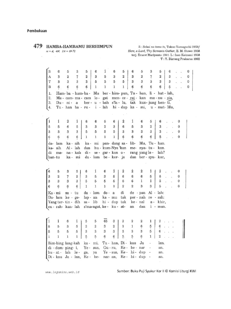Lagu Koor Minggu Prapaskah 1 | PDF