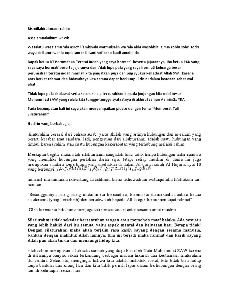 Pidato Halal Bi Halal | PDF | Agama & Spiritualitas