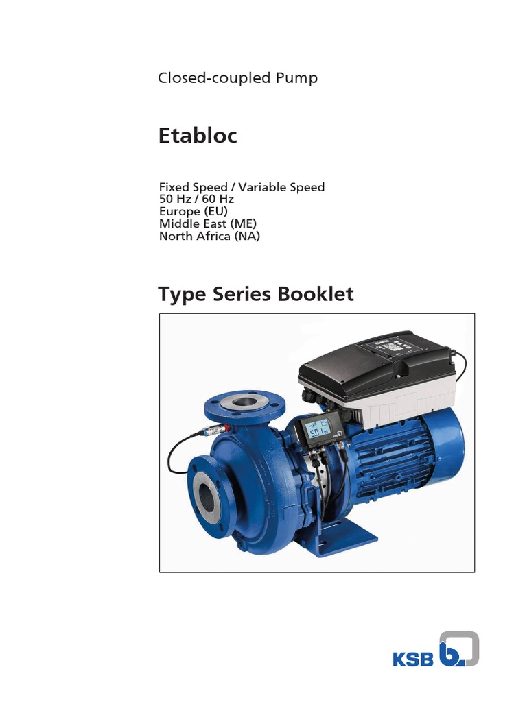 Etabloc: Type Series Booklet | PDF | Pump | Mains Electricity