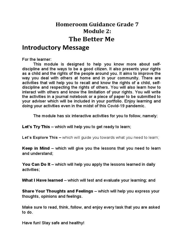 GRADE 7 - Module 2 | PDF | Disciplines | Social Psychology