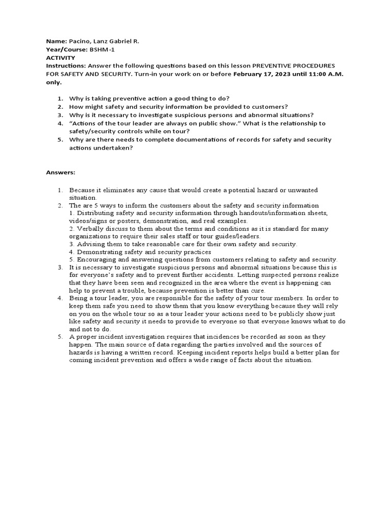 THC 2 Activity - Lanz Pacino | PDF