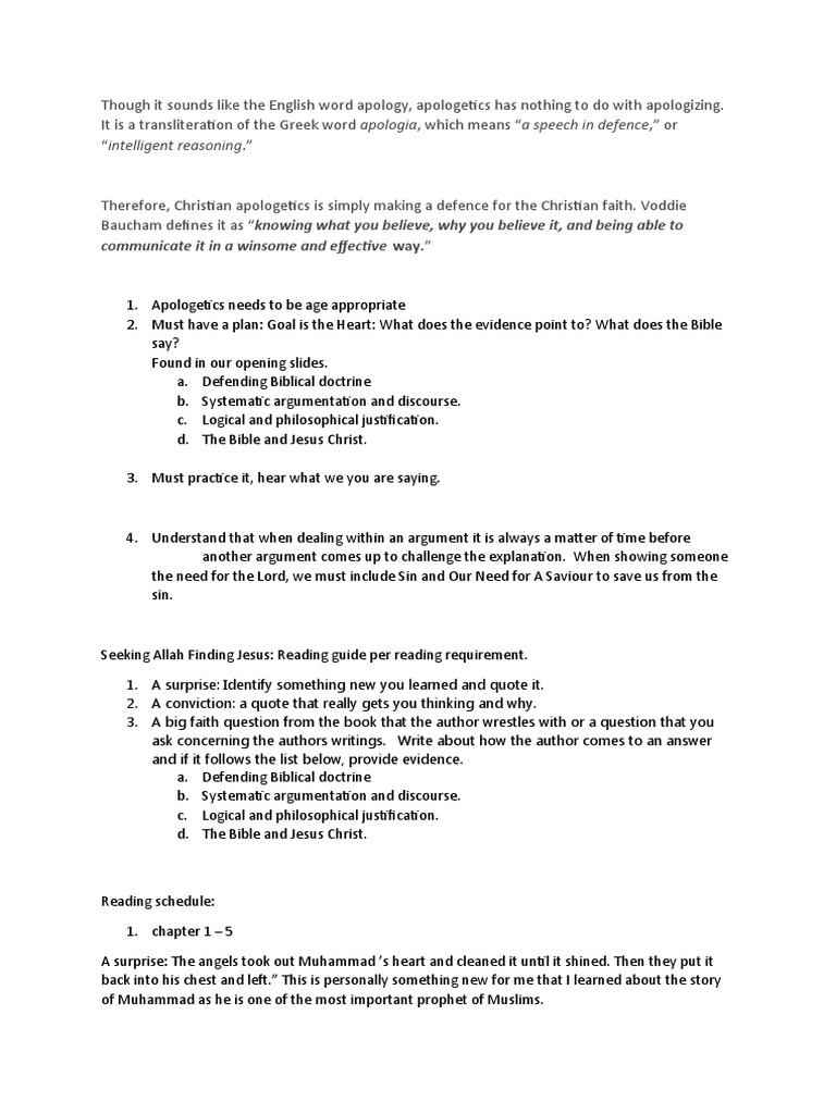 Seeking Allah Finding Jesus Reading Guide Akasa | PDF | Jesus ...