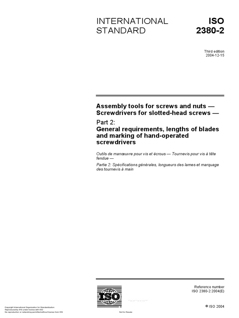 Iso 02380-2-2004 | PDF | International Organization For Standardization ...