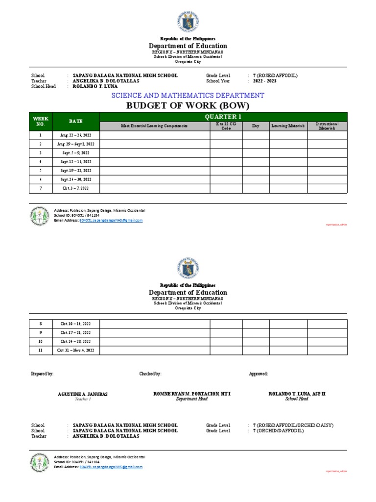 Esp 7 Bow | PDF | Philippines