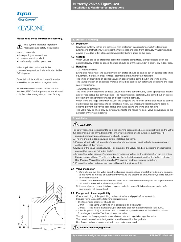 Butterfly Valves Installation Guide | PDF | Valve | Pipe (Fluid Conveyance)