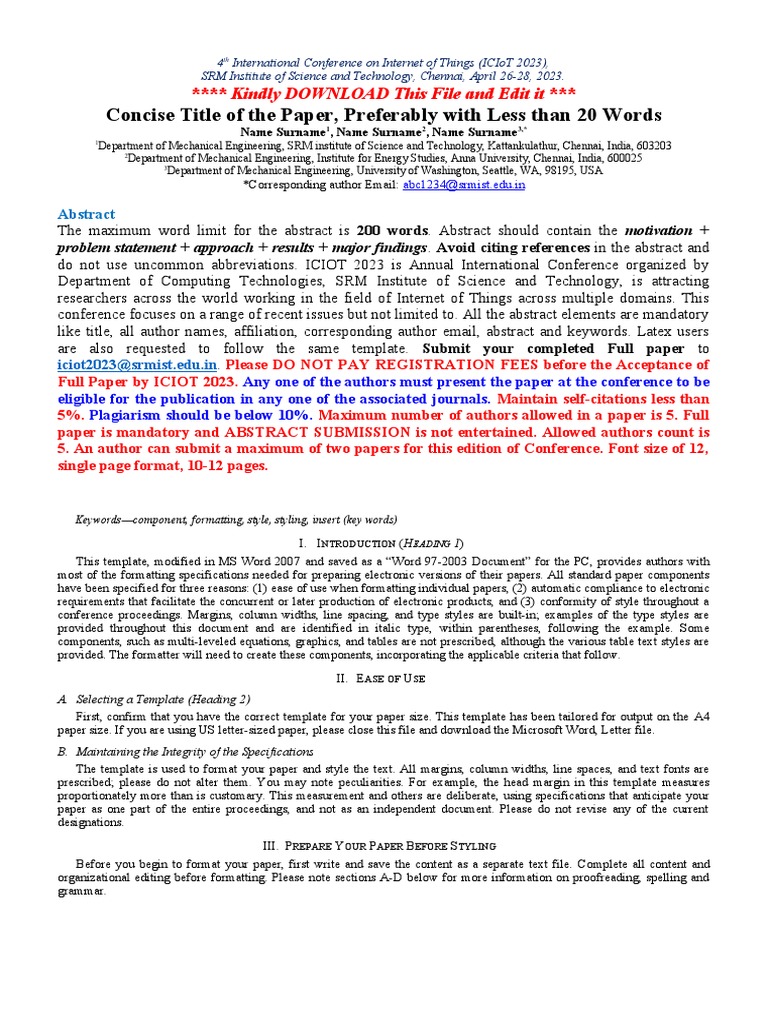 ICIOT Template | PDF | Note (Typography) | Bracket