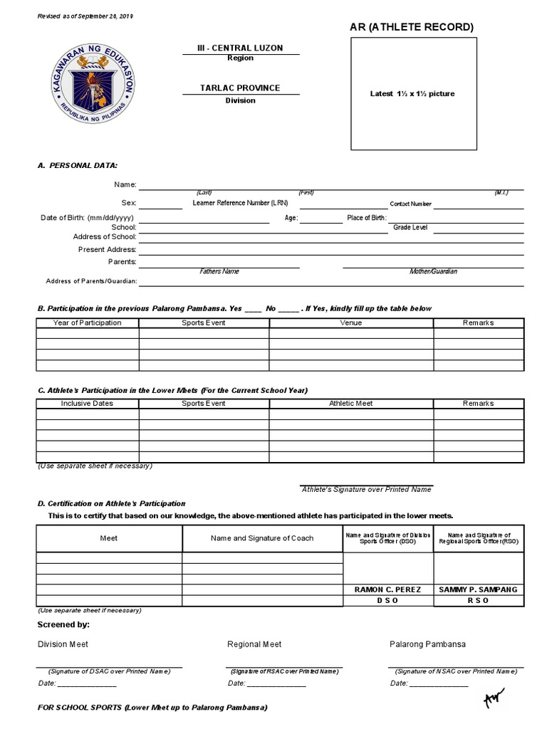 1.-b.-2020-Athlete-Record_AR1 (1) | PDF