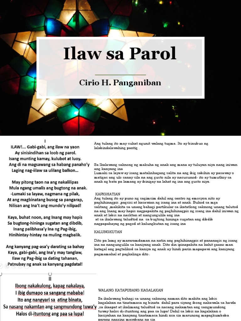 Ilaw Sa Parol: Cirio H. Panganiban | PDF