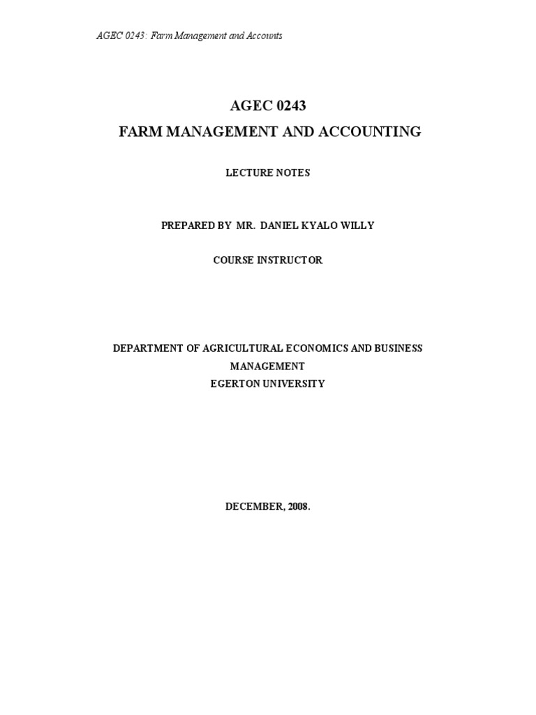 Farm Management | PDF | Sampling (Statistics) | Crop Rotation