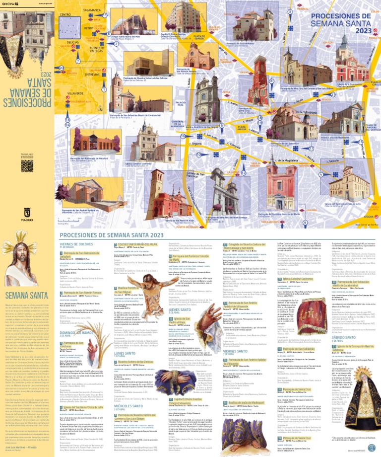 Mapa Procesiones Semana Santa Madrid | PDF | María, madre de Jesús ...