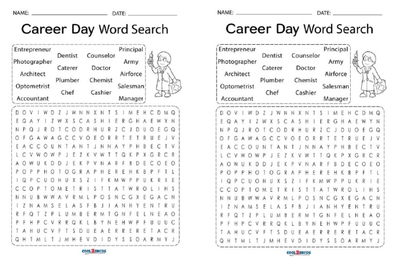 Word Search Career | PDF
