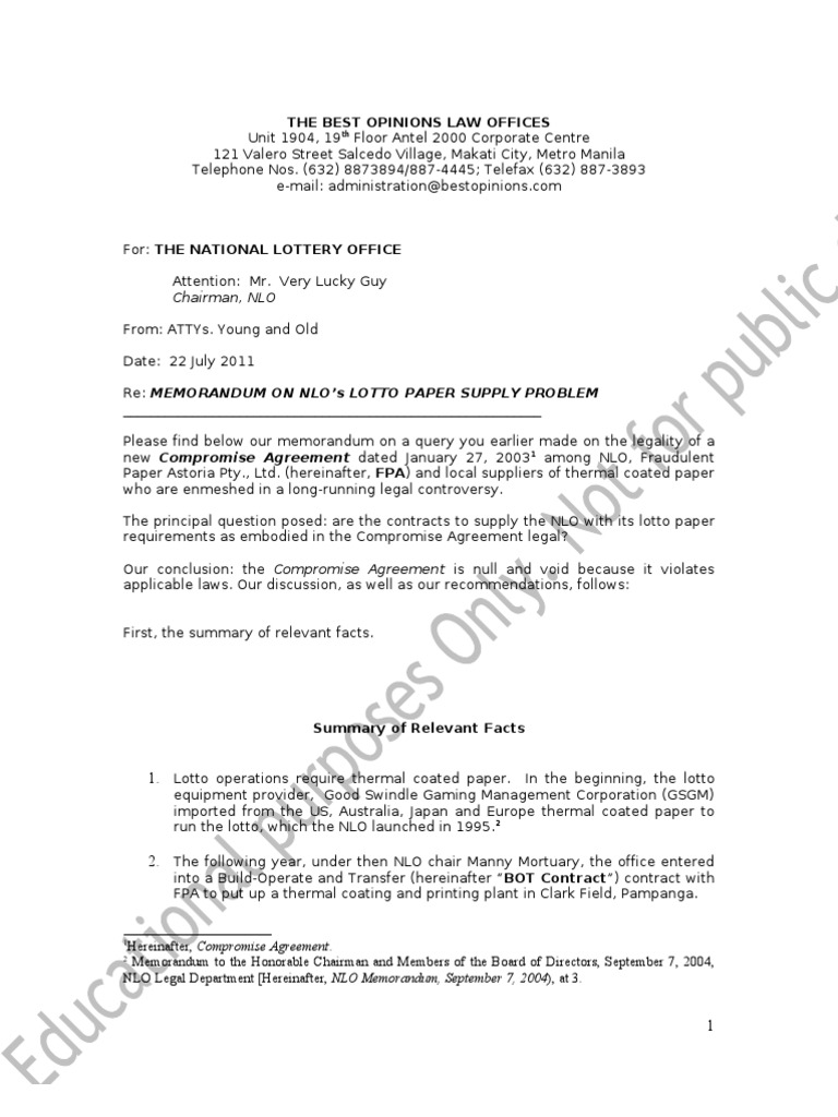 Memorandum.sample | Government Procurement In The United States ...
