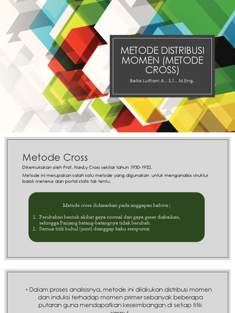 METODE CROSS UNTUK ANALISIS BALOK | PDF
