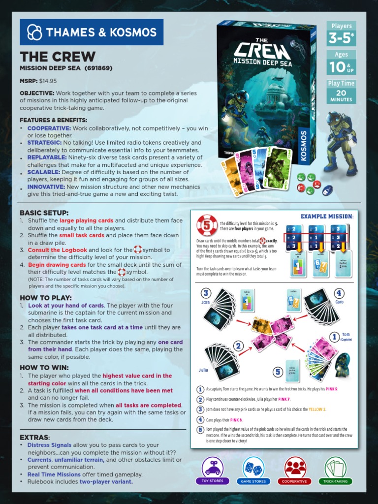 The_Crew_Mission_Deep_Sea_Demo_Sheet | PDF | Card Games | Entertainment