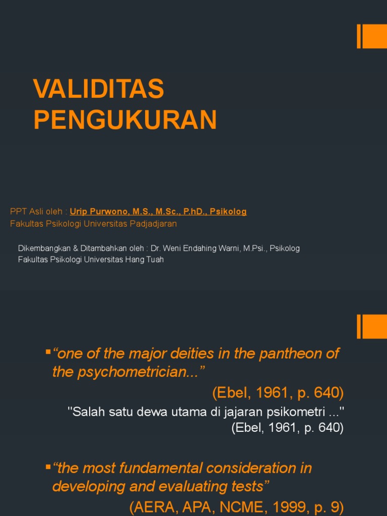 Validitas Pengukuran | PDF
