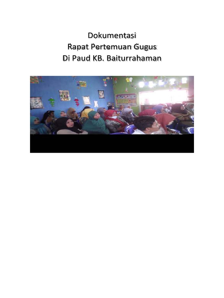 Rapat Gugus PAUD Baiturrahaman | PDF